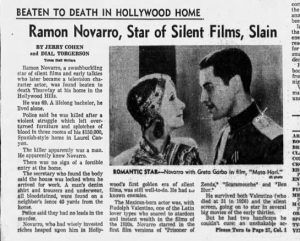 Ramon Novarro: the murder of a Latin lover and cinema icon